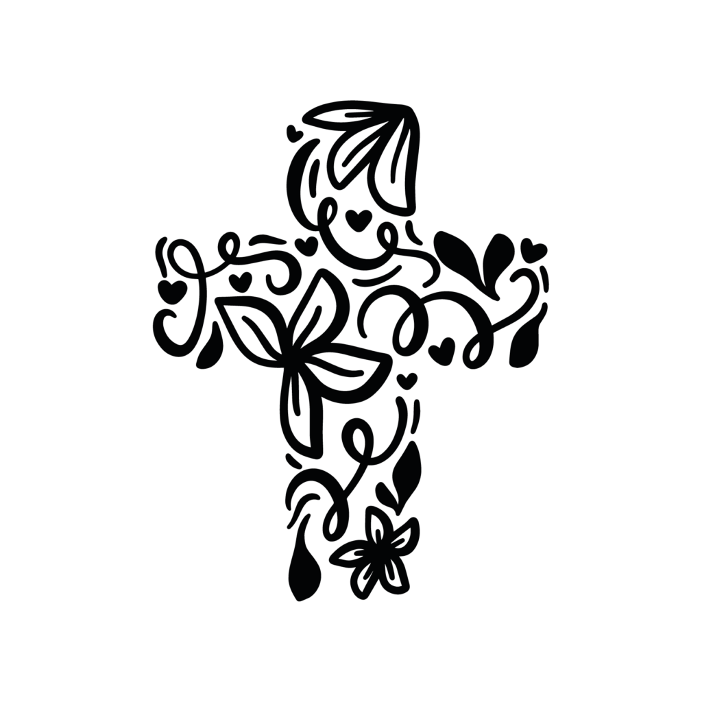 Flourish Cross SVG Cut File - DTF PrintCo