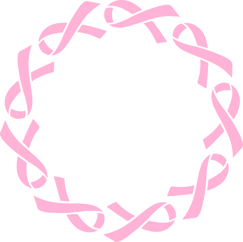 cancer ribbon monogram - DTF PrintCo