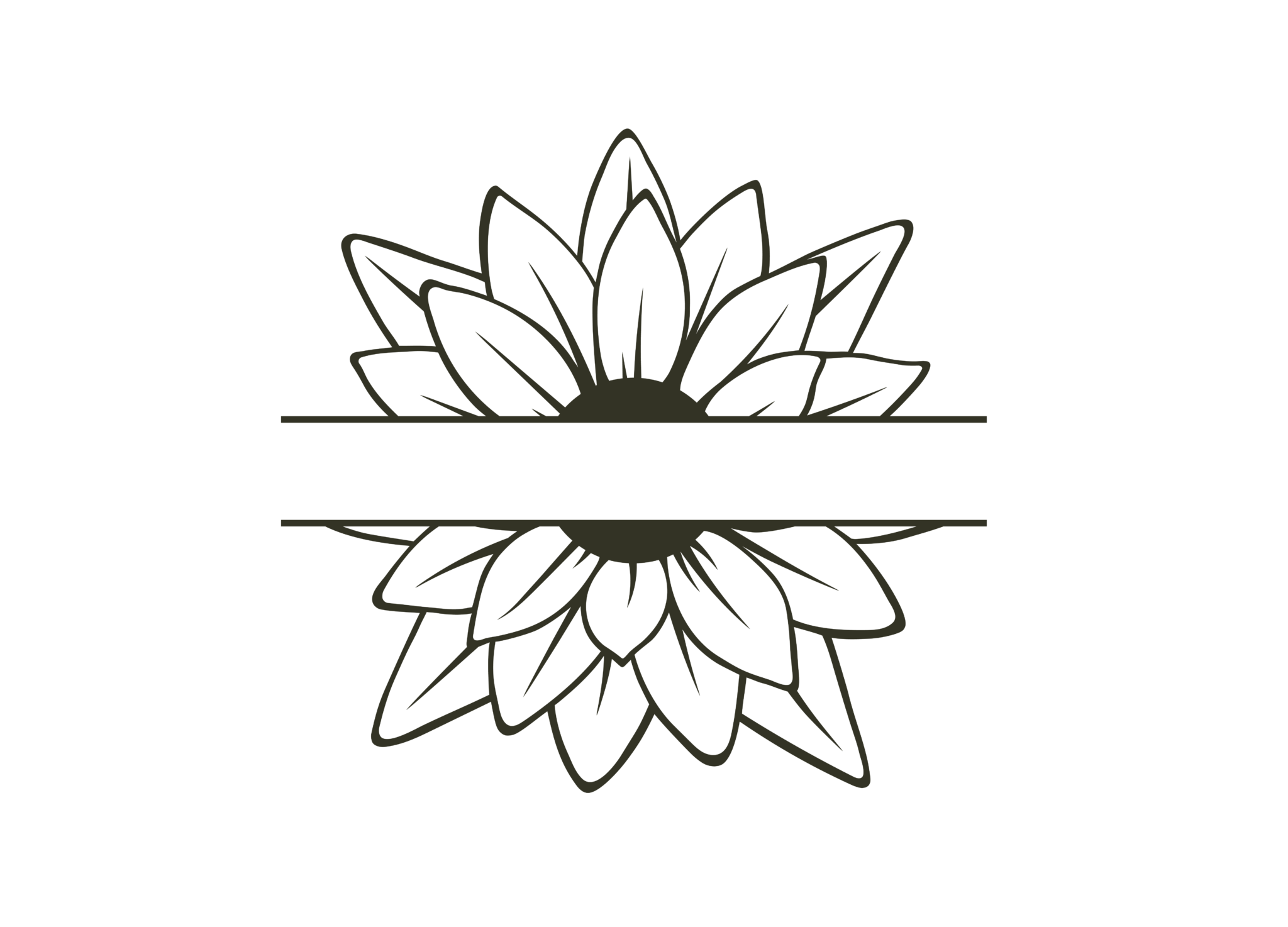 one-layer-split-lily-outline - DTF PrintCo